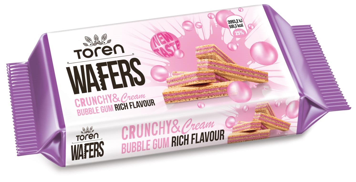 TOREN WAFERS BUBBLE GUM CREAM WAFER 55 GR 24 * 6 | Biscuit | Sweets ...